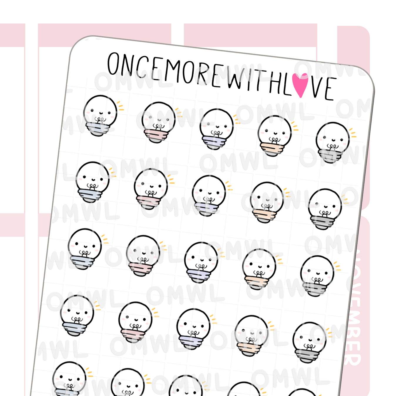 Stickers Bright Idea Lightbulb – Once More With Love - FIONARY.com